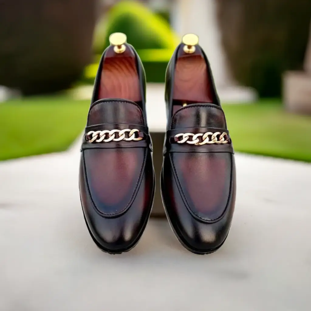 Spectator Brown Loafers for Men Slip on Designer Shoes